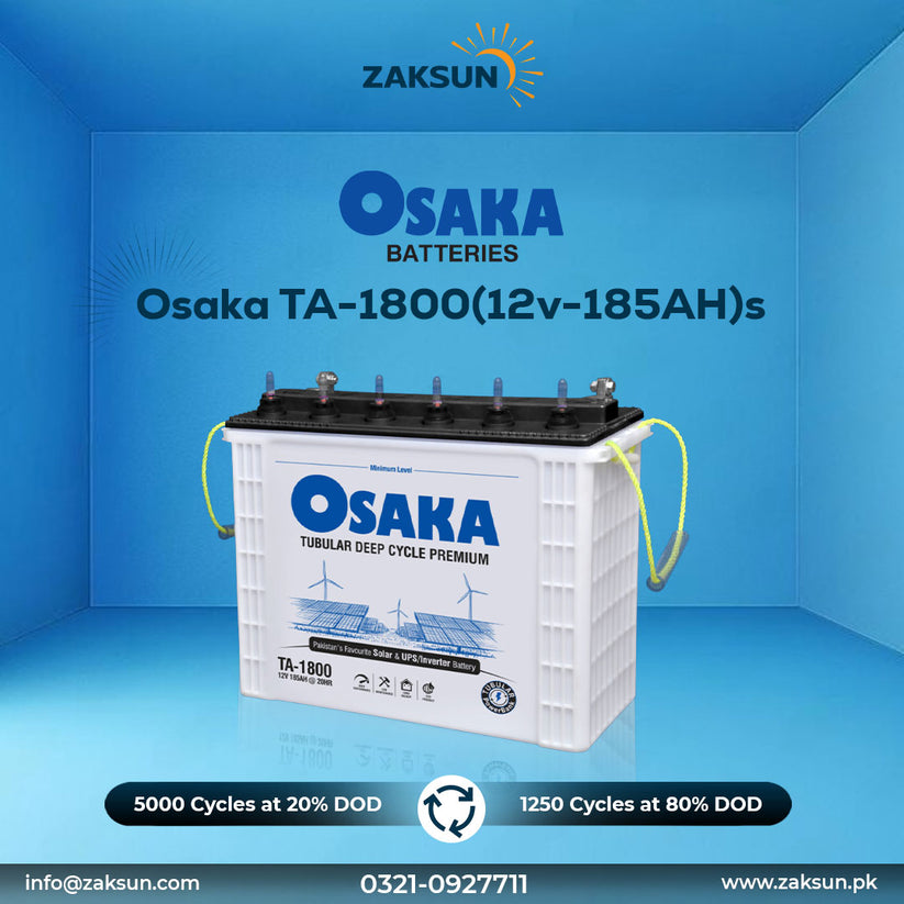 OSAKA Tubular Battery TA-1800(12v-185AH) | ZAKSUN